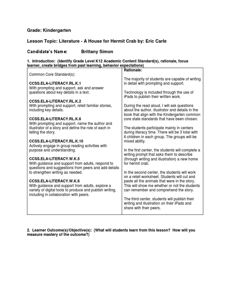 Activities for "A House for Hermit Crab" | PDF | Educational Assessment ...