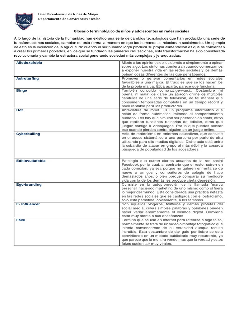 Glosario Redes | PDF | Blog | Servicio de redes sociales