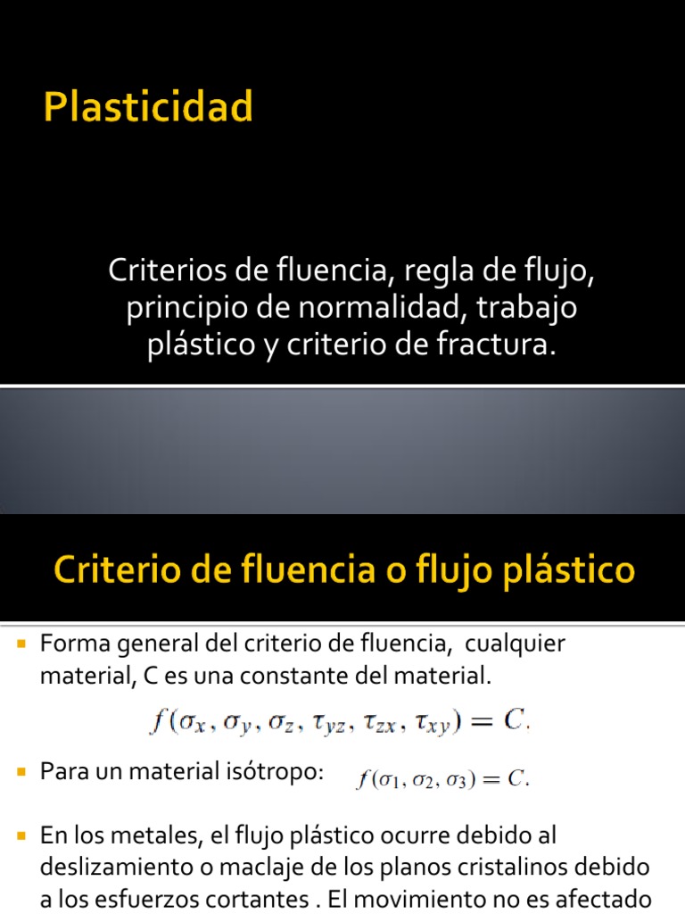 Plasticidad | PDF | Plasticidad (Física) | Estrés (Mecánica)