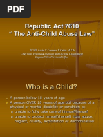 RA 7610 - Filipino | PDF | Child Abuse | Child Custody