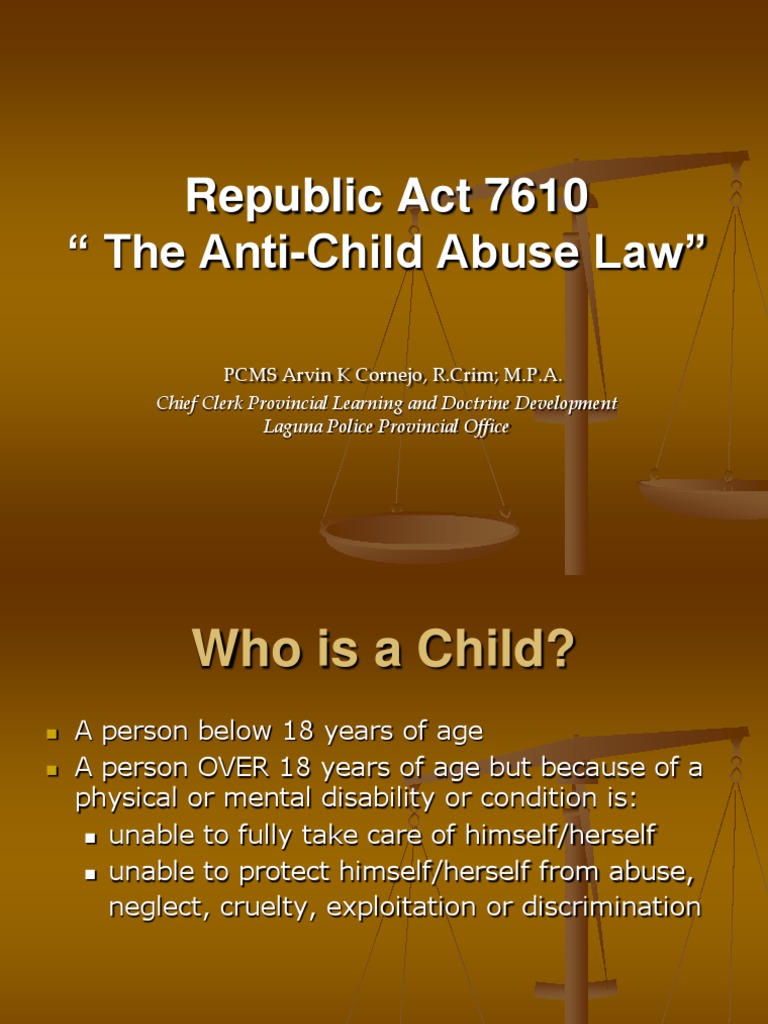 Republic Act 7610 - With CRC | PDF | Child Abuse | Children's Rights