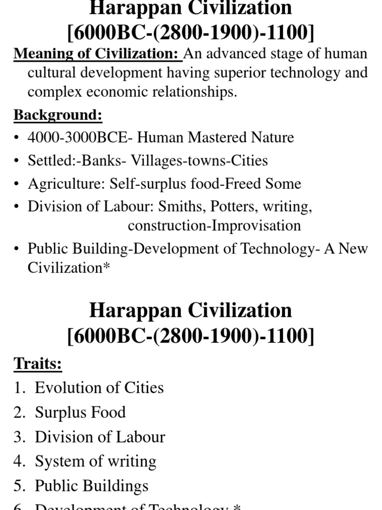 Harappan Civilization: Key Features and Trade | PDF