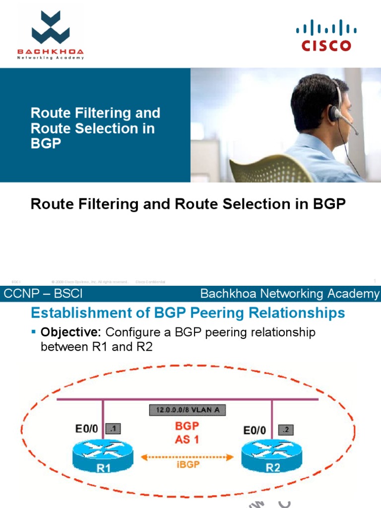 Route Filtering And Route Selection In Bgp Pdf Cisco Certifications Networking Standards