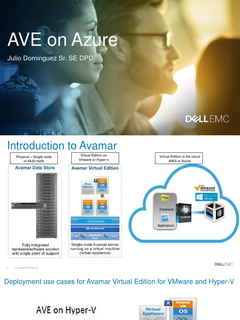 AVE On Azure: Julio Dominguez Sr. SE DPD | PDF | V Mware | Microsoft Azure