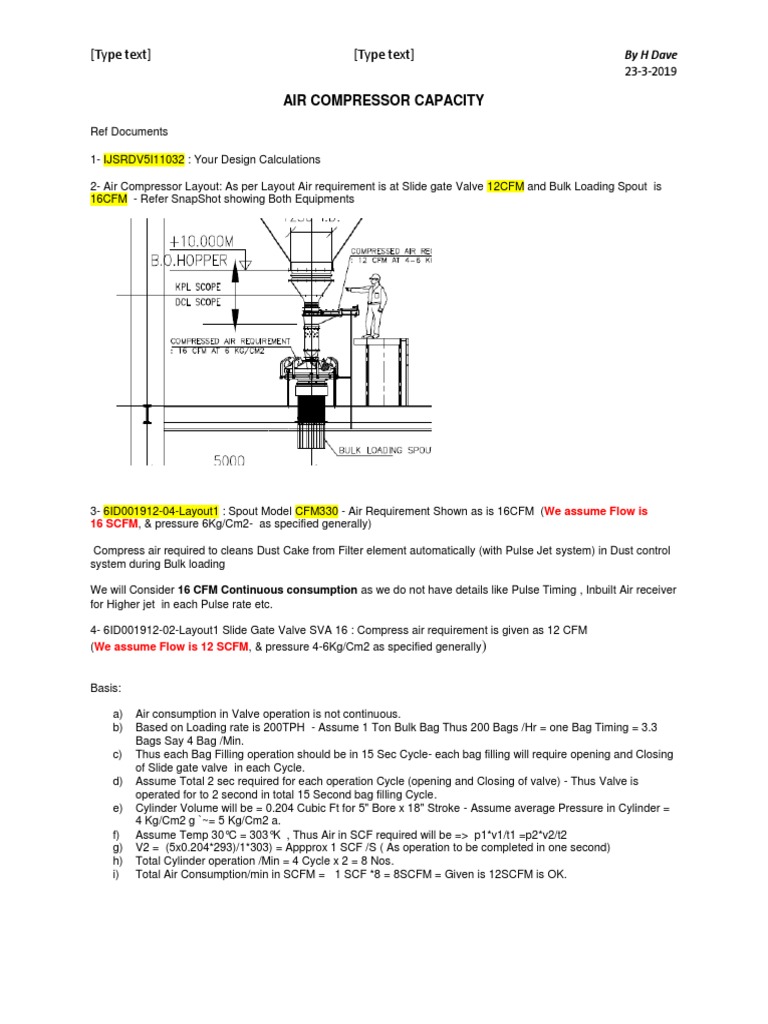 Air Compressor Capacity and Air Reciever Sizing | PDF | Pounds Per ...