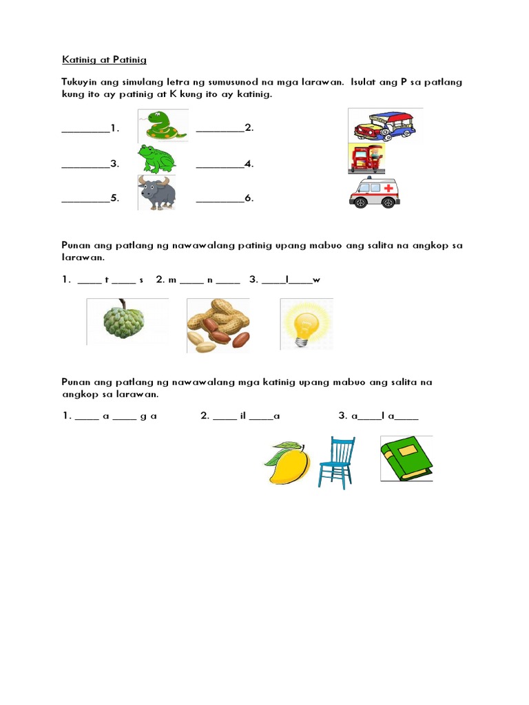 Katinig at Patinig | PDF