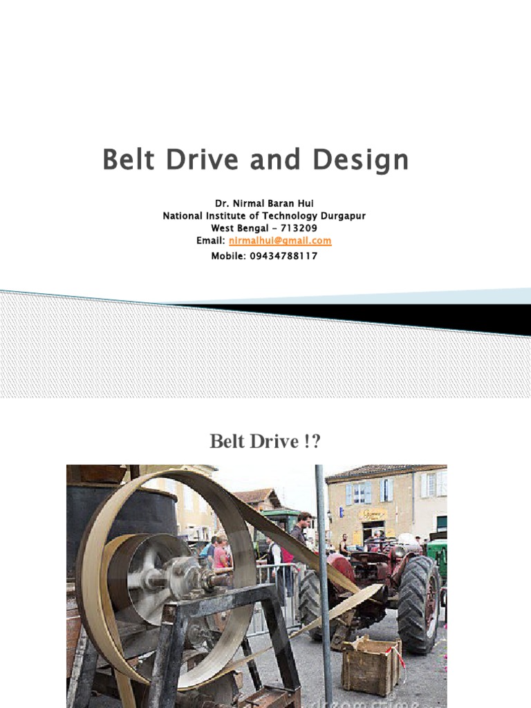 Belt Drive | PDF | Belt (Mechanical) | Transmission (Mechanics)