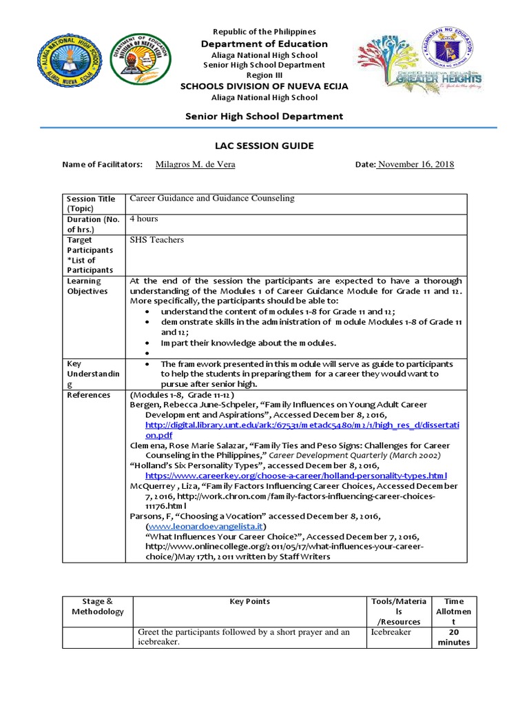 Career Guidance and Guidance Counseling | PDF | Change | Cognitive Science
