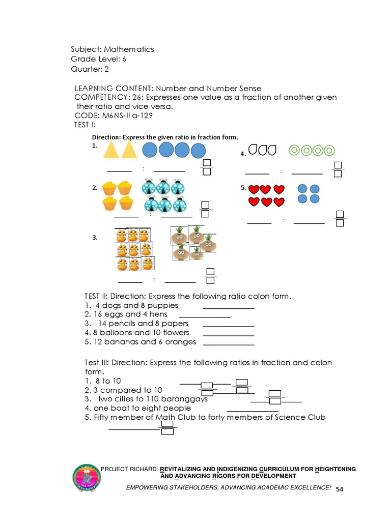 2nd Quarter Grade 6 Math Item BAnk PDF | PDF | Ratio | Interest
