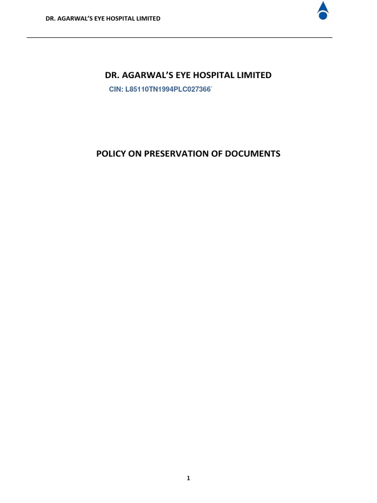 Policy On Preservation of Documents | PDF | Payroll Tax | Employment