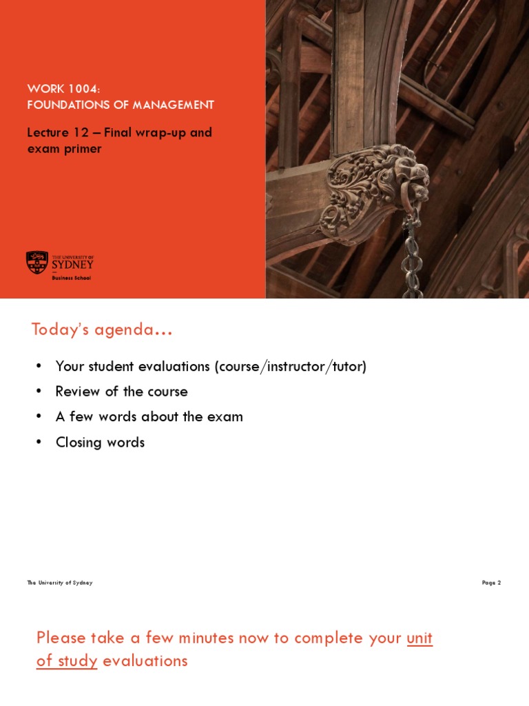 Lecture 12 - Final Wrap-Up and Exam Primer: WORK 1004: Foundations of ...