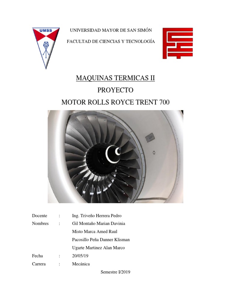Motor Rolls Royce Trent 700: Especificaciones y Aplicaciones | PDF ...