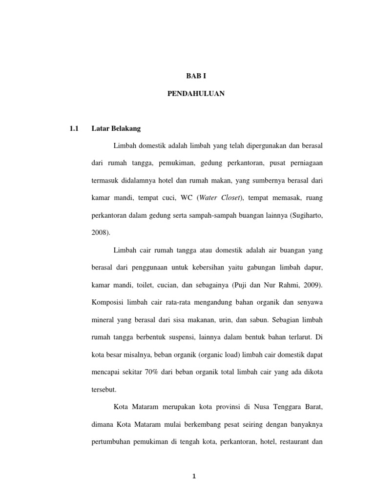 Proposal Perencanaan IPAL Domestik Perkantoran | PDF