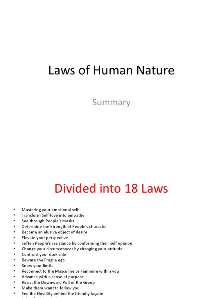 Laws of Human Nature (PSYCHOLOGY) | PDF | Empathy | Bias