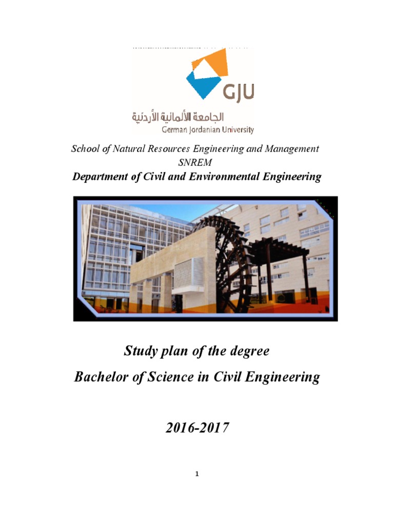 Civil Engineering Study Plan 2016-2017 | PDF | Beam (Structure ...