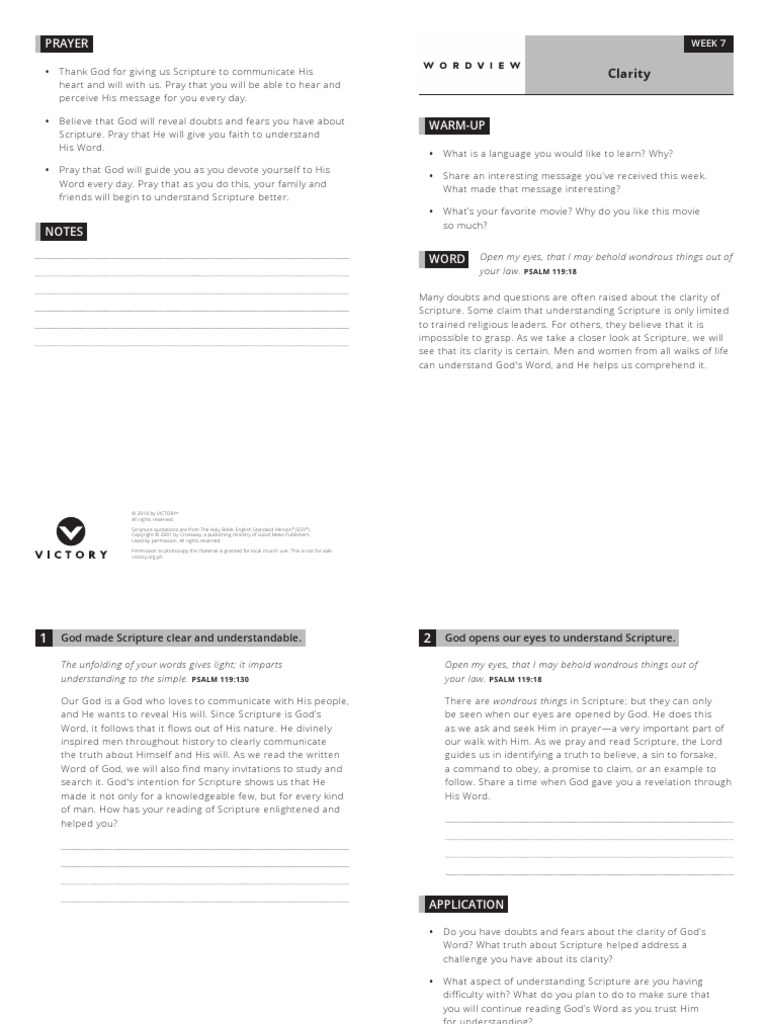 Clarity | PDF | Revelation | Prayer