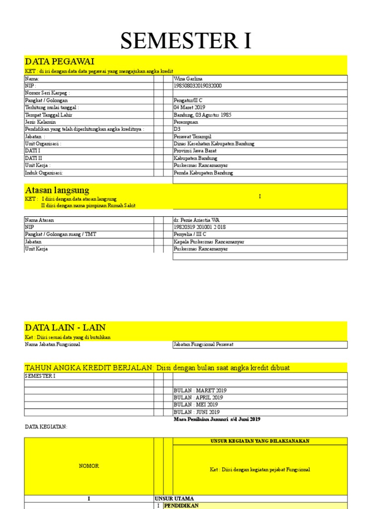 Contoh Dupak Perawat | PDF