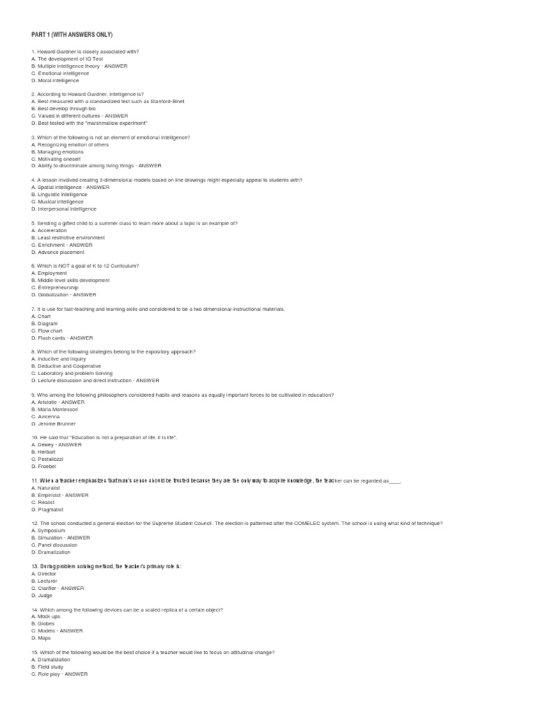 SAMPLE LET EXAM 3 With Answers and Rationale or Explanation | PDF ...