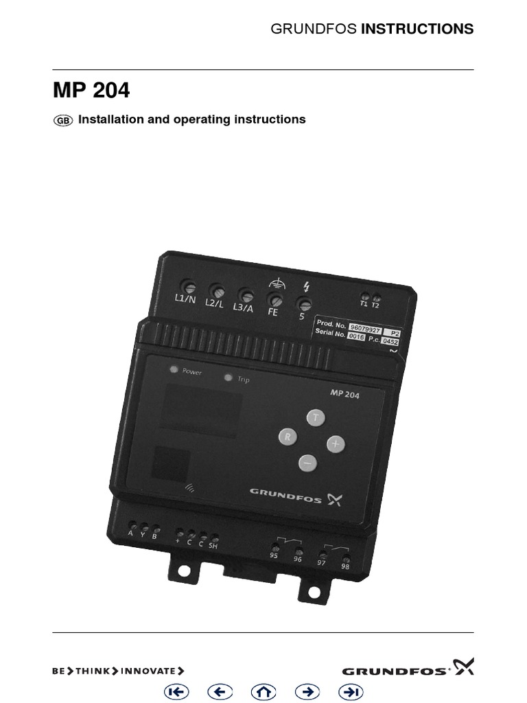 MP 204 Motor Protector Manual | PDF | Relay | Fuse (Electrical)