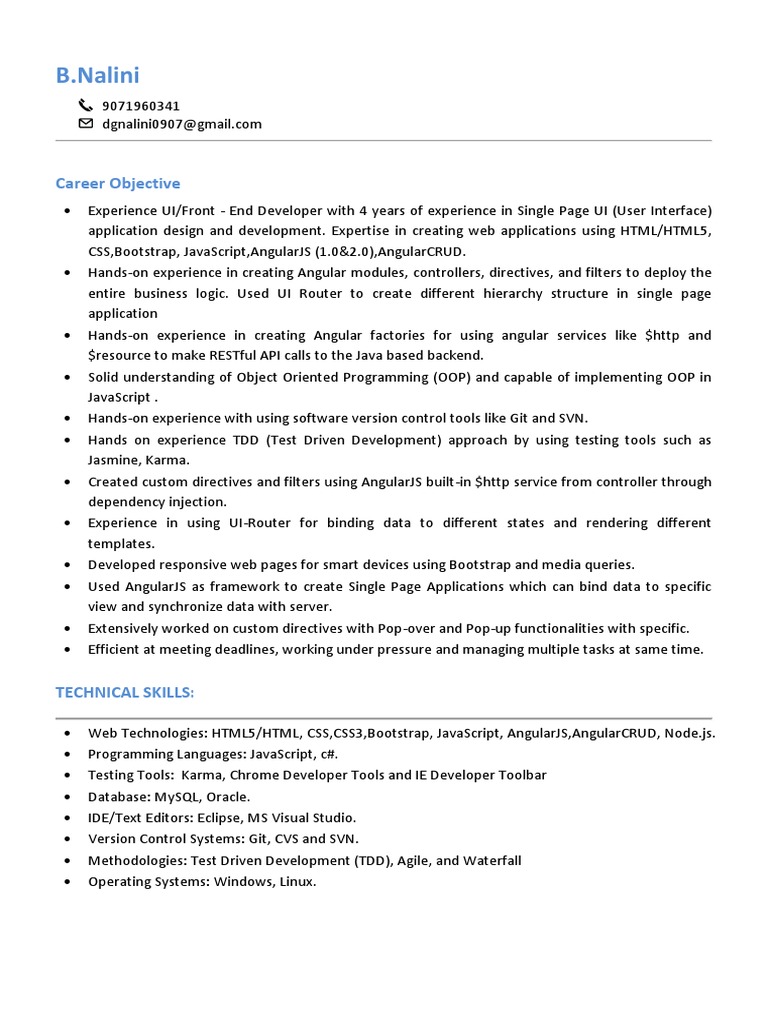Angular Js Developer Pdf Angular Js Java Script 5397