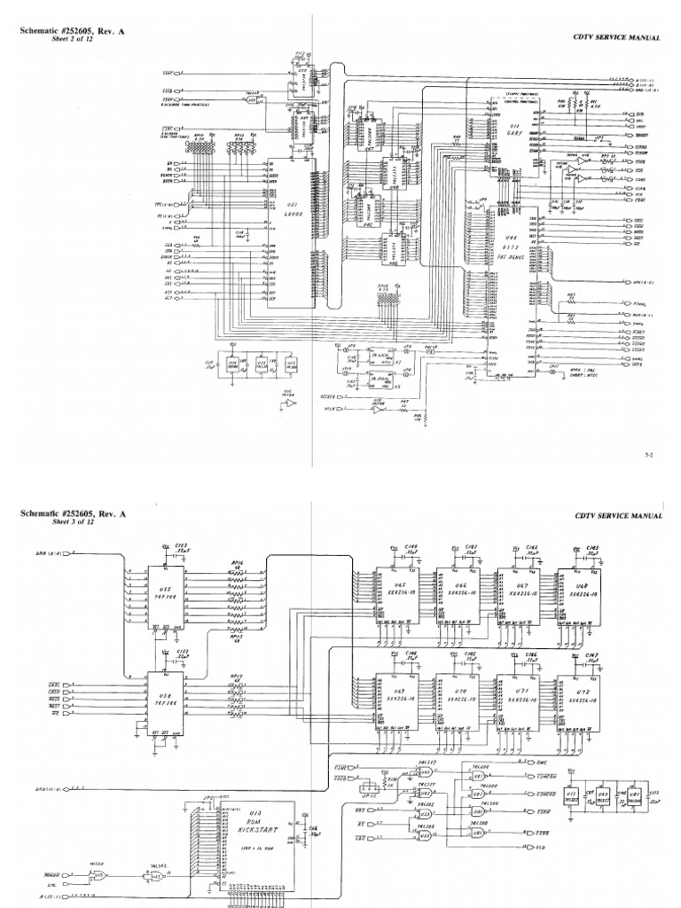 Commodore Amiga CDTV Schematics | PDF