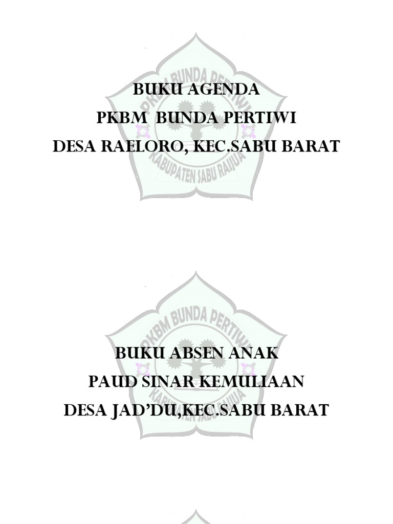 Cover Buku Absen Anak | PDF