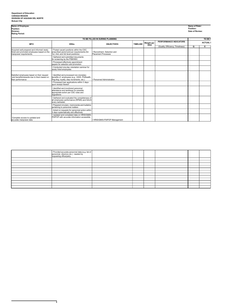 Individual Performance Review Form | PDF | Performance Appraisal | Business