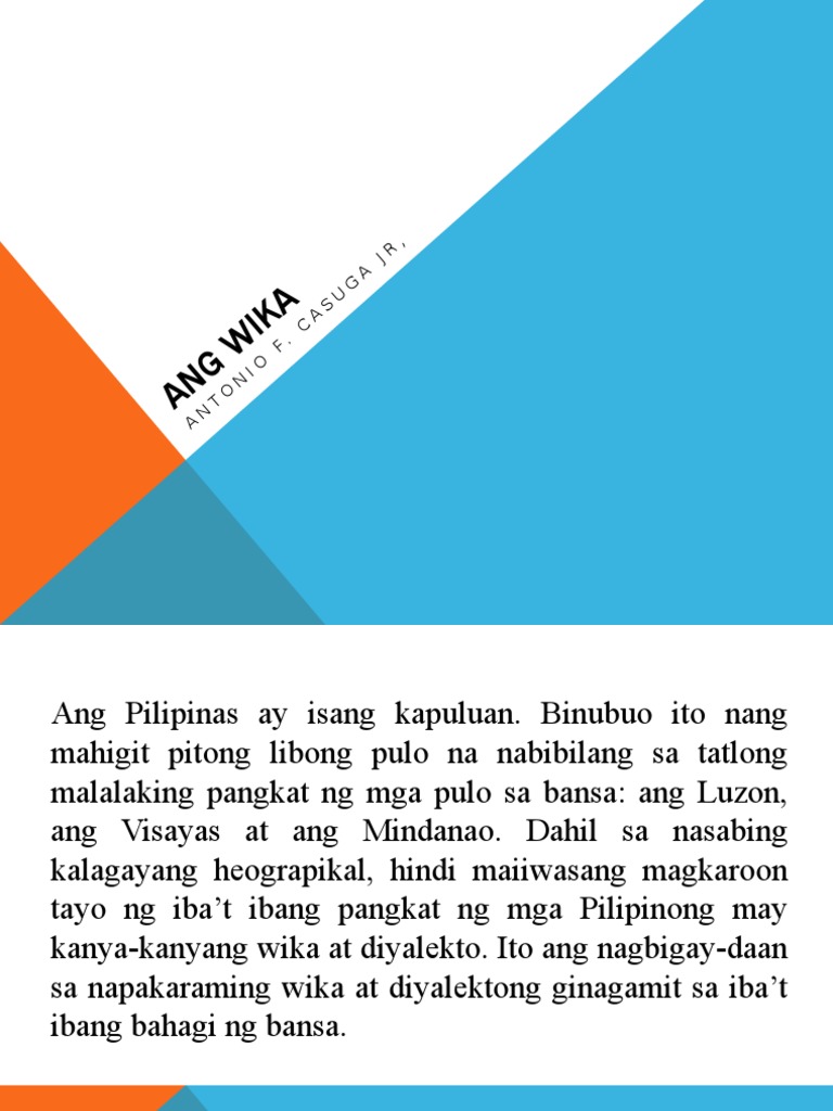Ang Wika | PDF