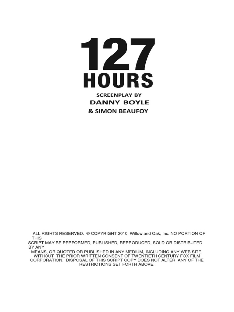 127 Hours Script | PDF | Nature