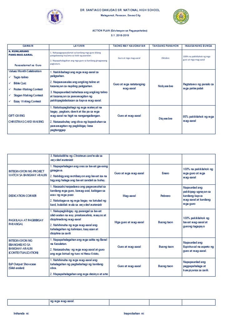 Action Plan Esp | PDF