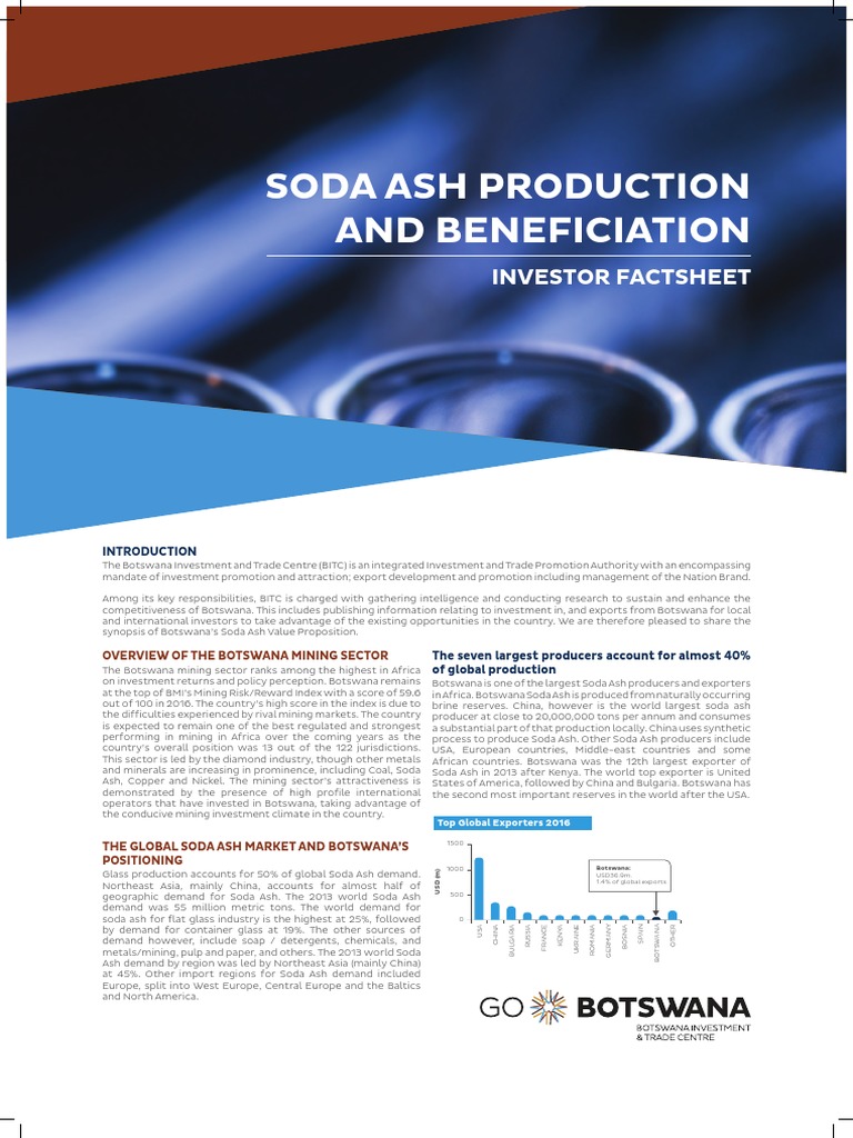 An Overview of Botswana's Soda Ash Industry: Production, Markets, and ...