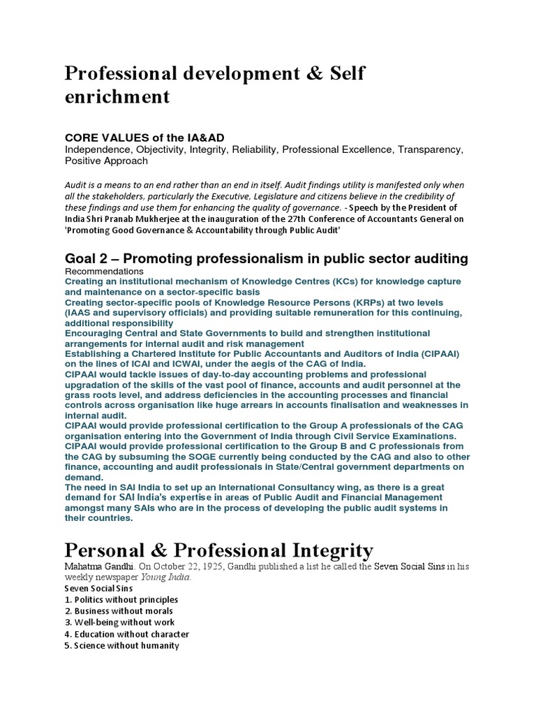 Professional Development RTI | PDF | Internal Audit | Audit