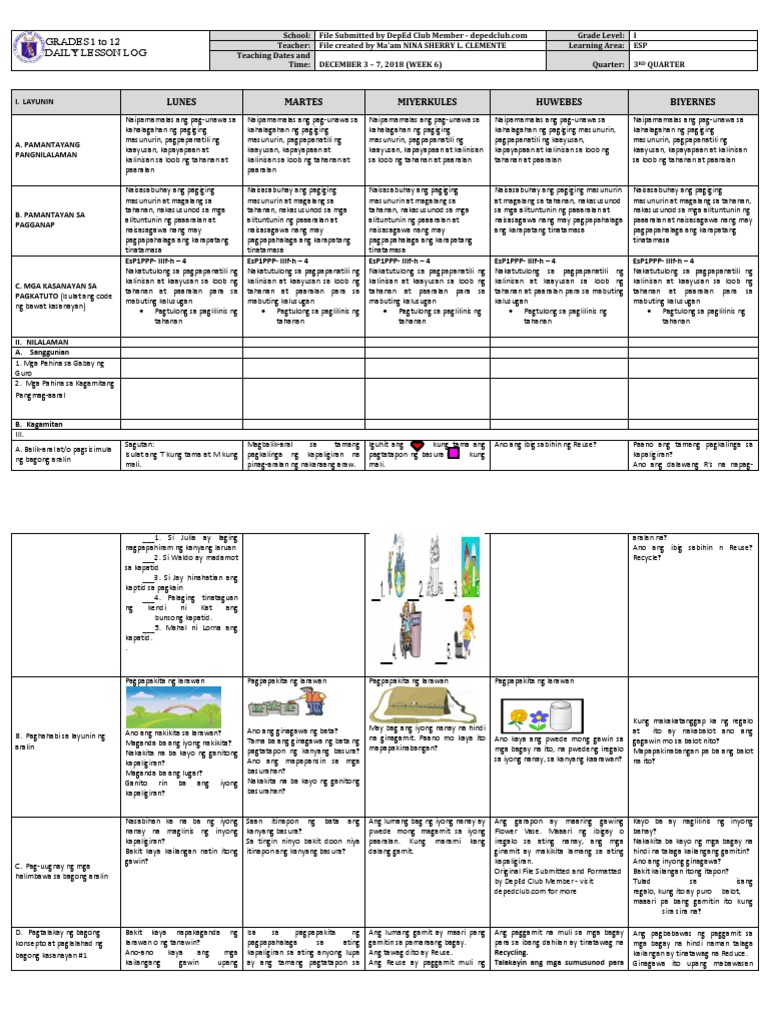 DLL - Esp 1 - Q3 - W6 | PDF