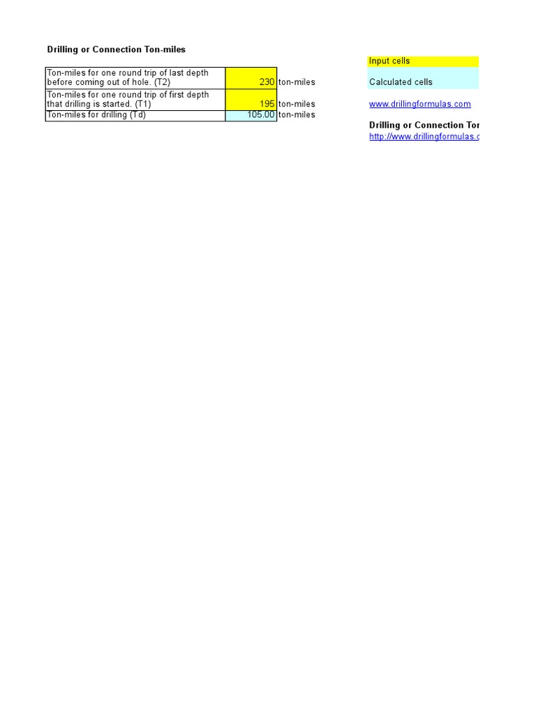 Ton Mile TM For Drilling or Connection | PDF | Nature
