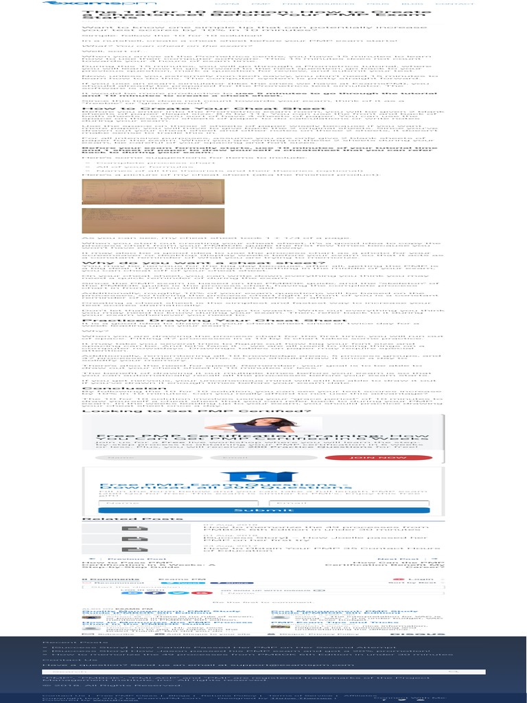 How To Create Cheat Sheet Before Exam Begins | PDF | Project Management ...