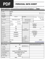 Personal Data Sheet Cs Form No. 212 Revised 2018 | PDF | Passport | Government