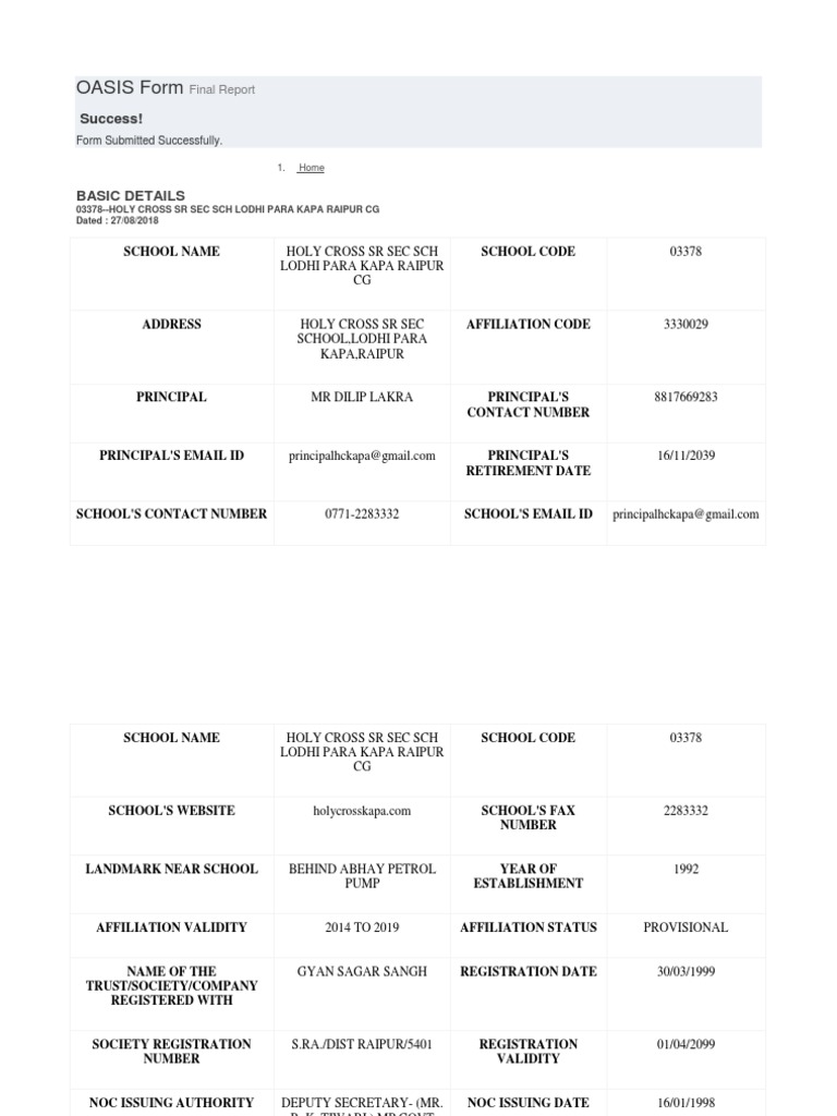 Oasis Form | PDF | Bus | Public Toilet