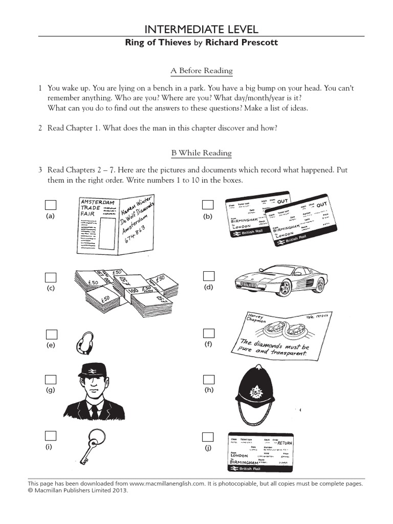 Ring Thieves Worksheet | PDF | Books