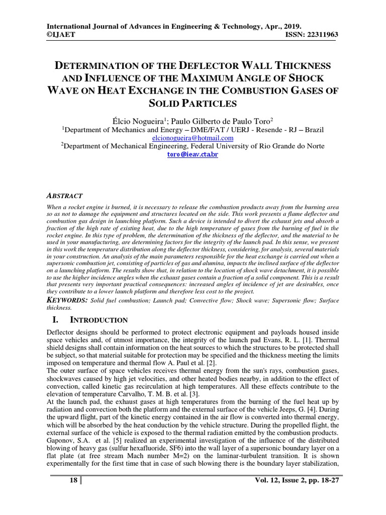 Determination of The Deflector Wall Thickness and Influence of The ...