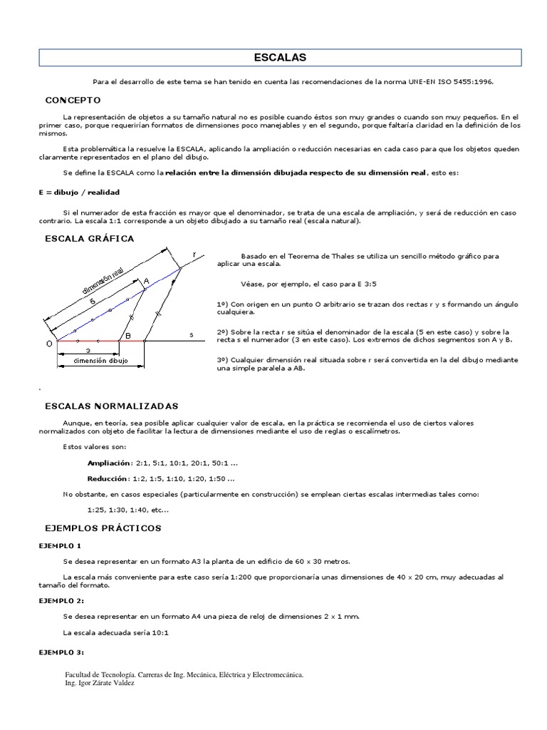 Escalas | PDF | Dibujo | Dimensión