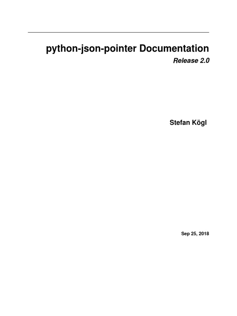 Python Json Pointer Pdf Command Line Interface Python Programming Language 