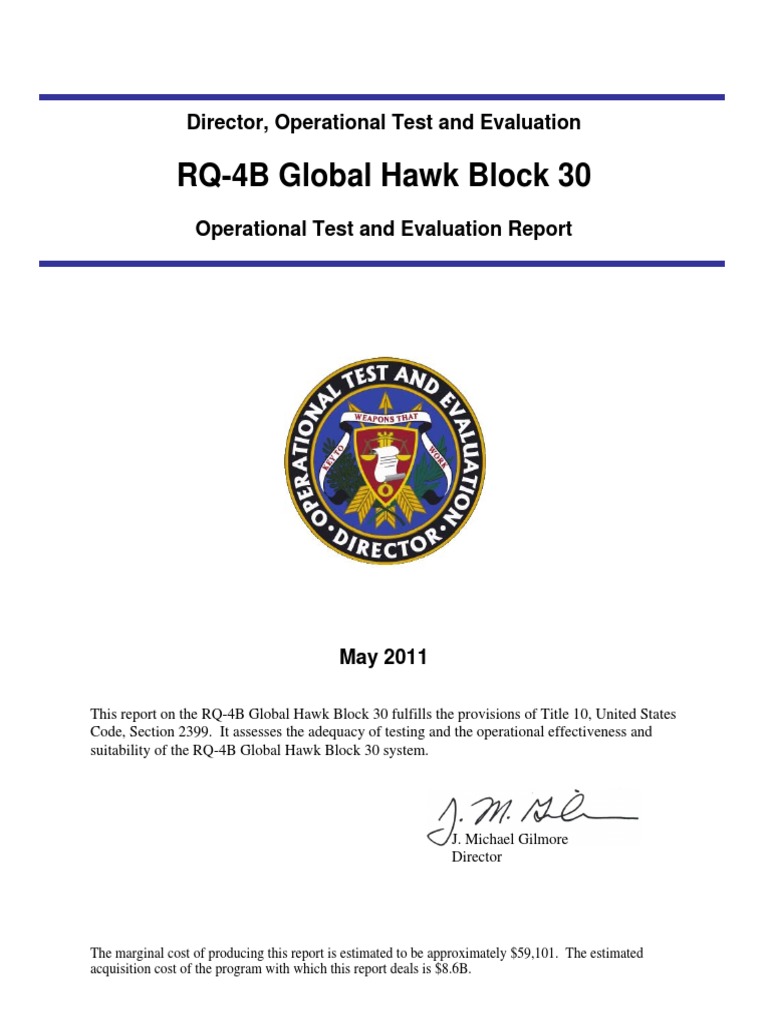 RQ-4B Global Hawk Block 30 PDF | PDF | Signals Intelligence | Military ...