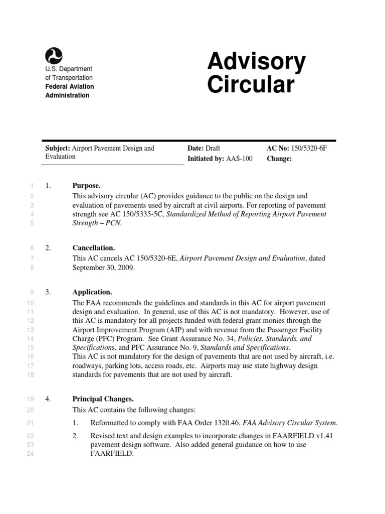 Advisory Circular: Purpose | PDF | Road Surface | Transport Infrastructure
