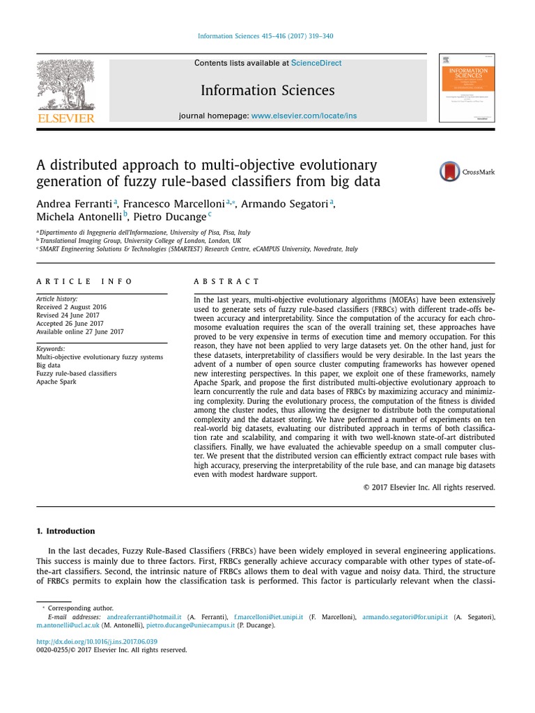 A Distributed Approach To Multi Objective Evolutionary Generation Of Fuzzy Rule Based