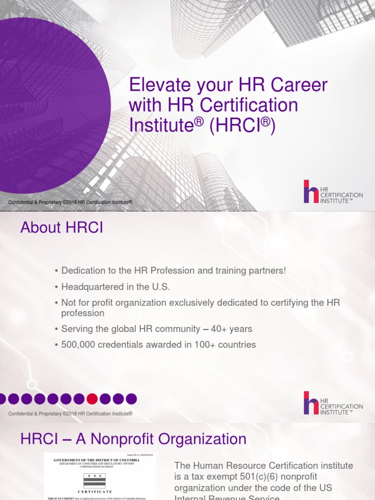 HRCI General Presentation 2018 - HR Plus Global | PDF | Certification ...