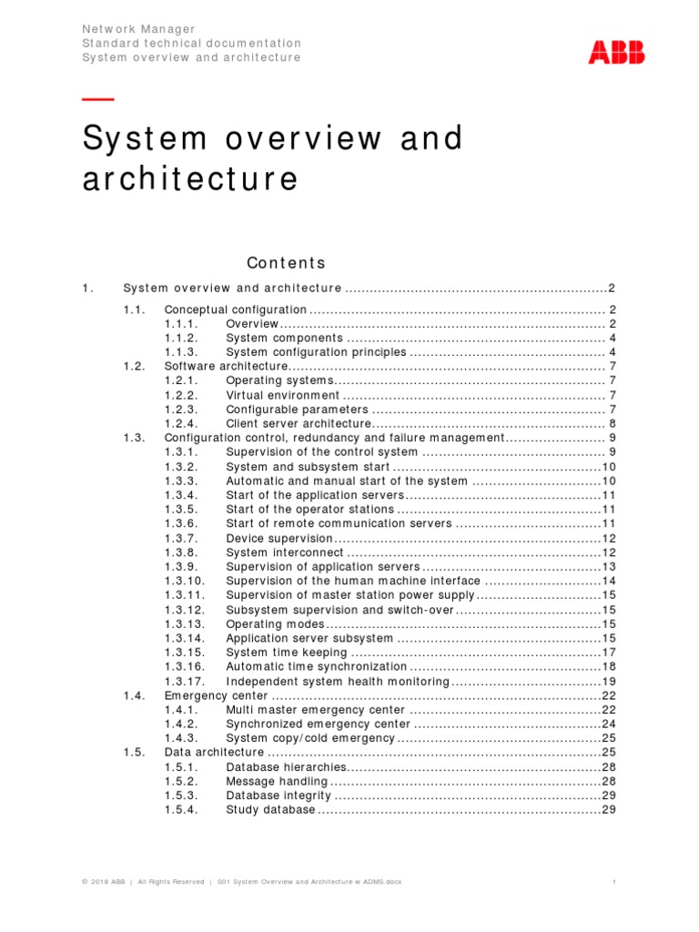S01 System Overview and Architecture W ADMS | PDF | Scada | Databases