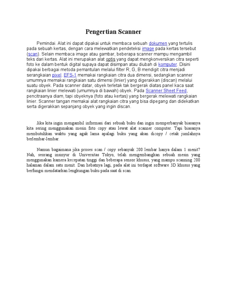 Pengertian Scanner | PDF