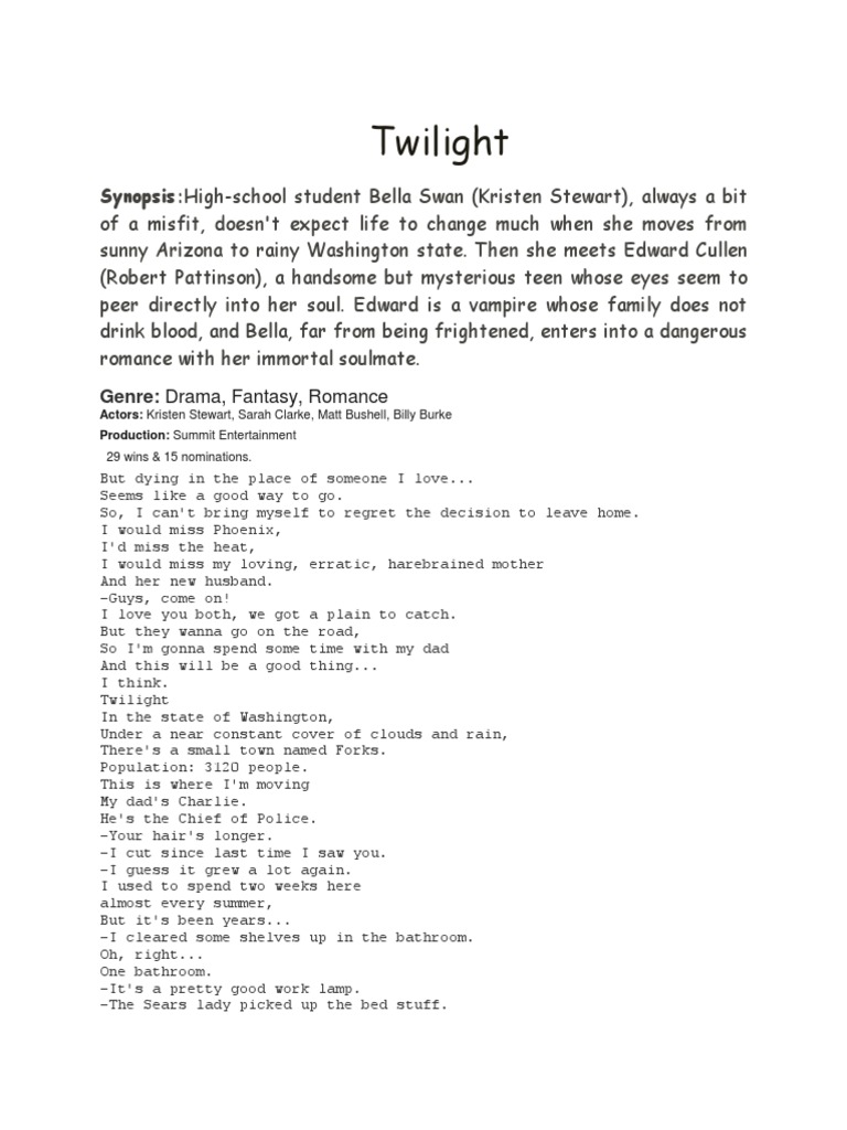 The Twilight Saga: New Moon | PDF | Leisure