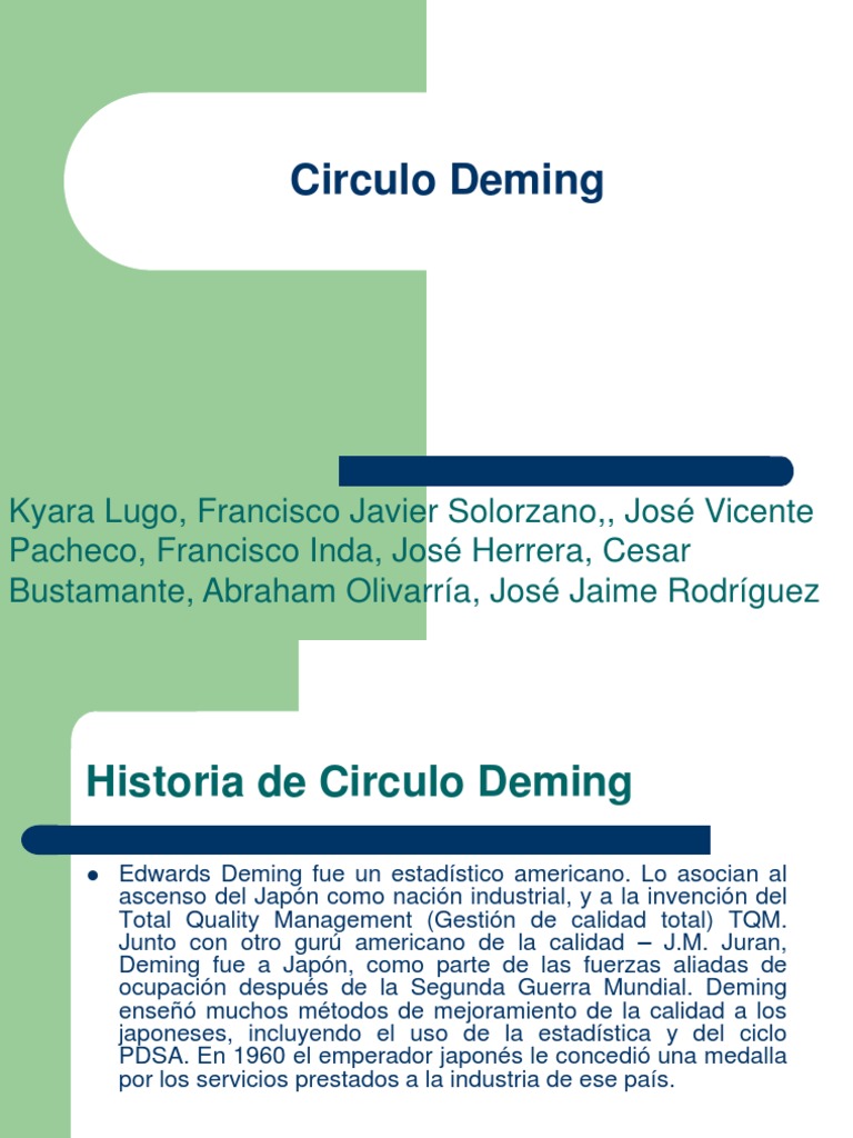 Circulo Deming - Ppt.pps | PDF | Business | Economias