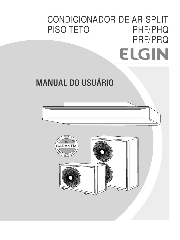 Manual do Condicionador Elgin Piso-Teto | PDF | Ar condicionado ...